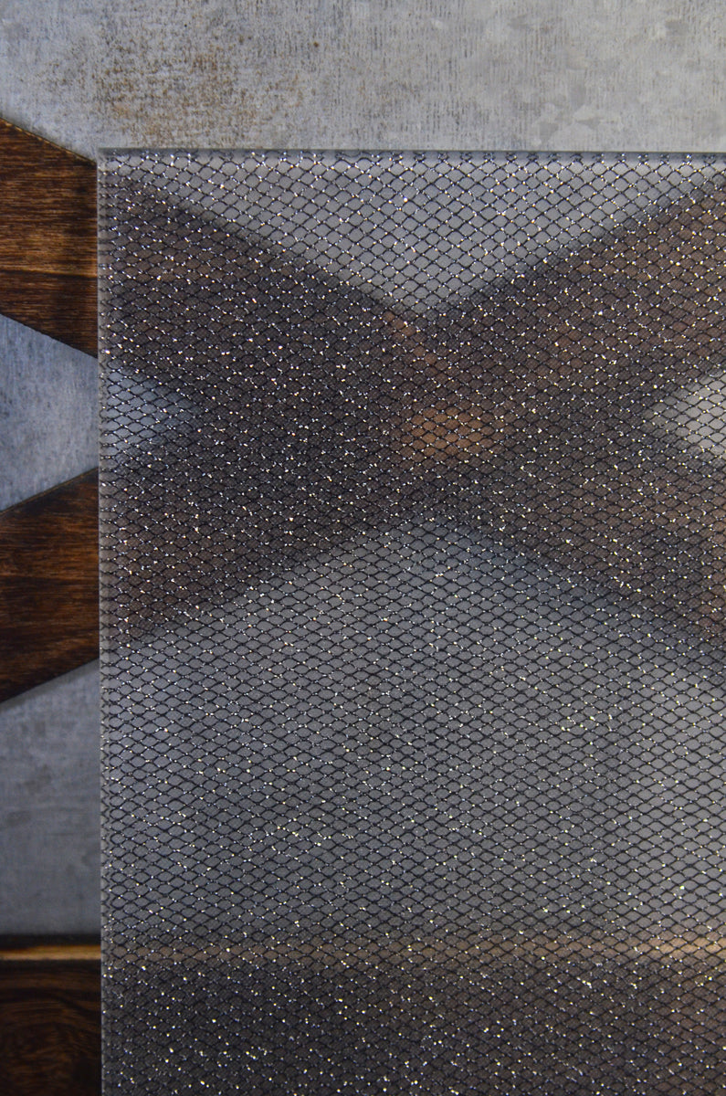 Black Diamond Sparkle fabric mesh architectural laminated glass ...