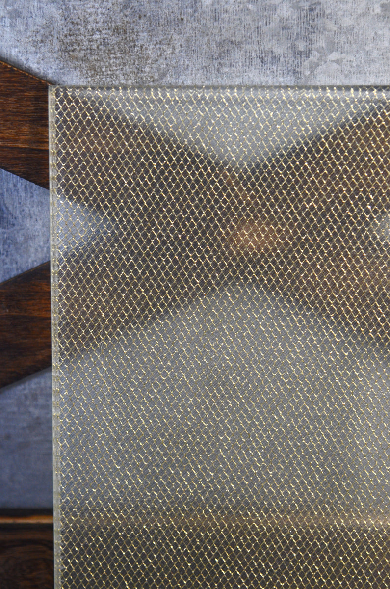 Gold Diamond Sparkle fabric mesh architectural laminated glass ...